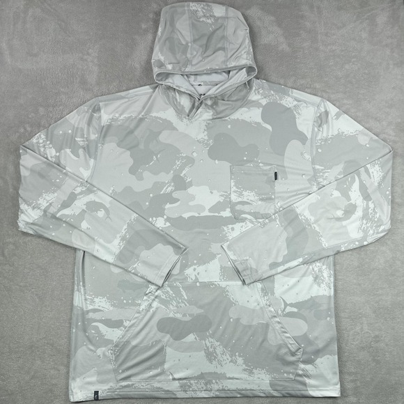 Pelagic | Shirts | Pelagic Hoodie Mens Xl Gray Camo Free Spool Brush ...
